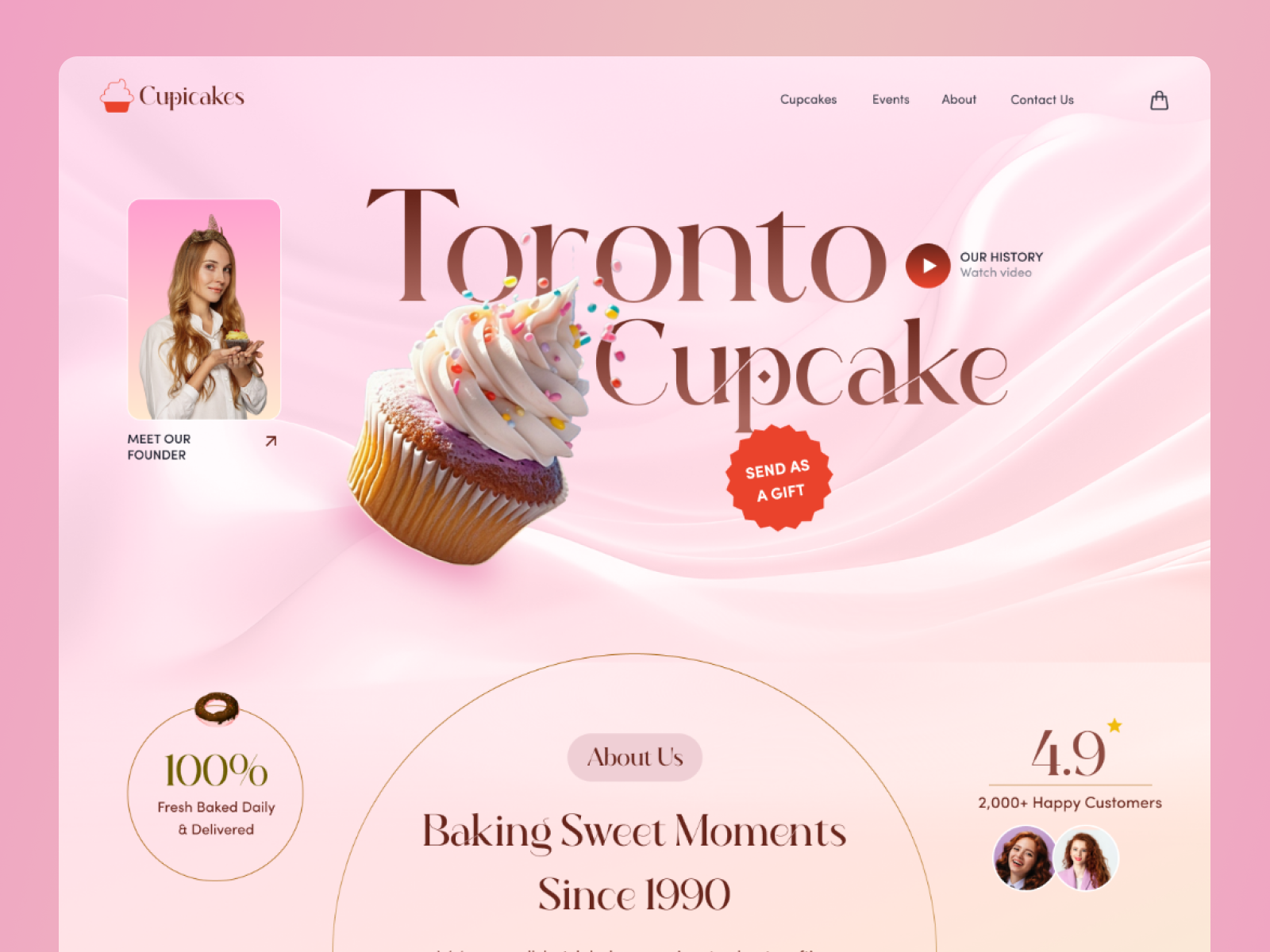 CupCake CRO Website Landing Page UX/UI Design Figma by AI + Digital Product Designer I Istie ...