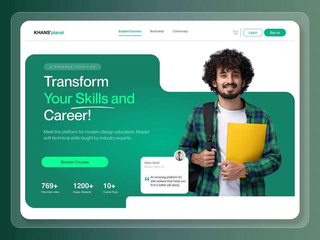 Course Learning Platform Website Design | LMS | e-Learning UI by Efat ...