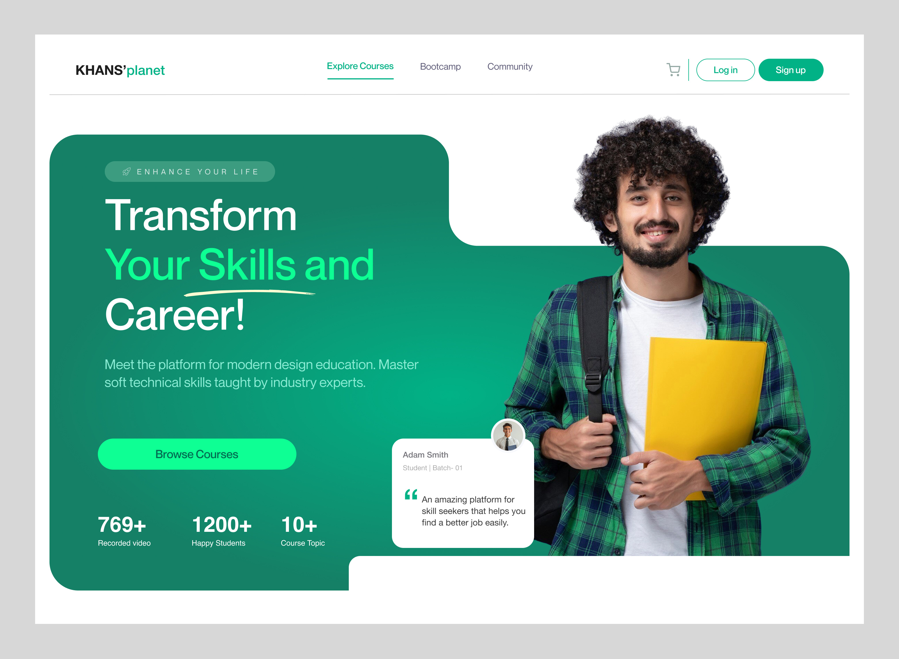 Course Learning Platform Website Design | LMS | e-Learning UI by Efat ...