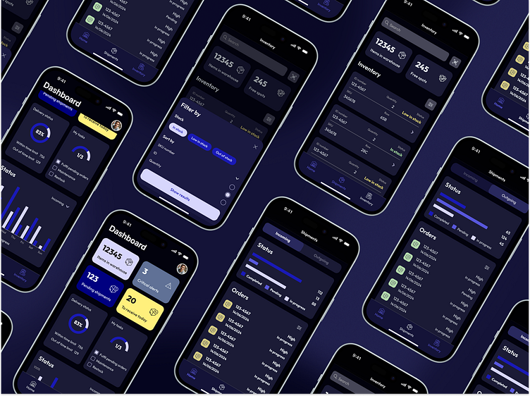 Warehouse App UI – Dashboard, Shipments & Inventory by Darija on Dribbble