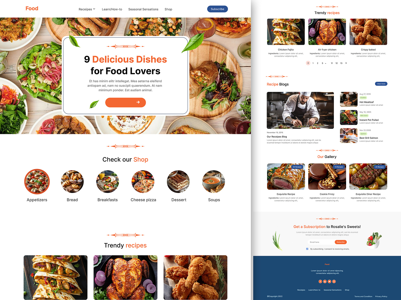 Food Recipe Website UI Design by RAYHAN AHMOD on Dribbble