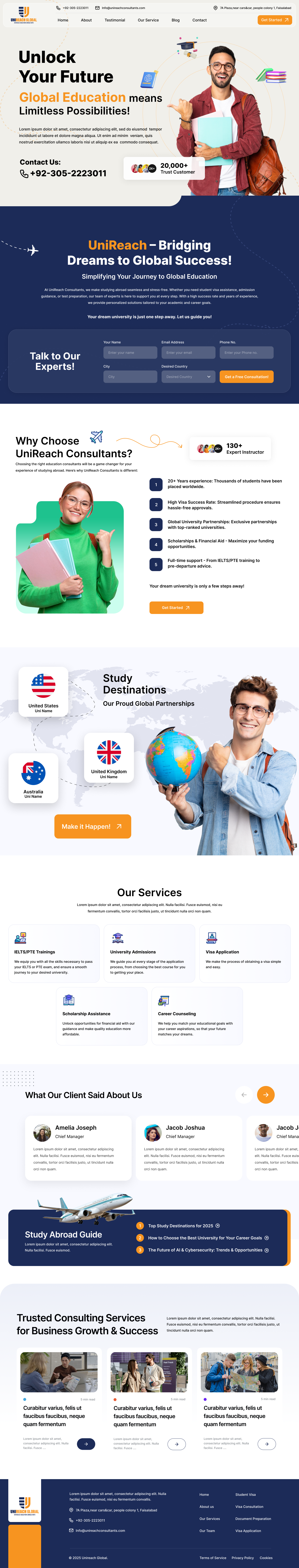 🎓 Study Abroad Website Design by AZF on Dribbble