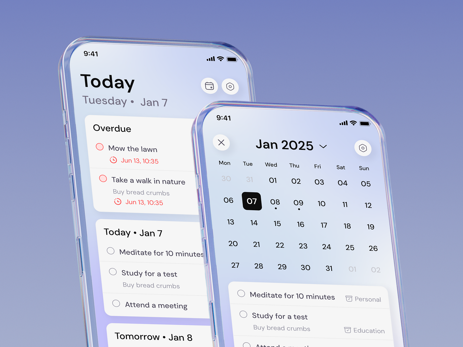 To-Do Mobile App Design by Viktoriia for Zero One Design on Dribbble
