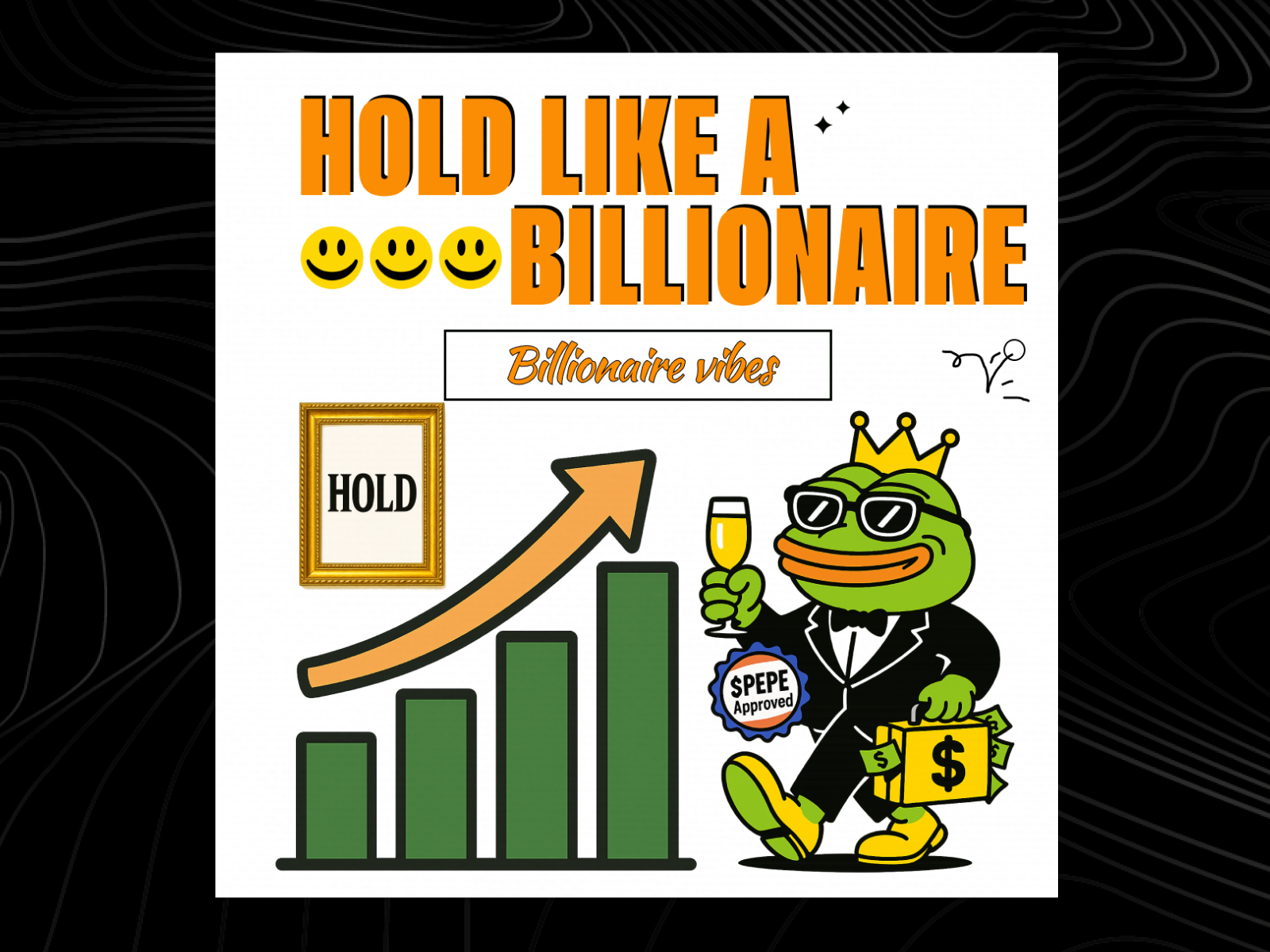 Banner for crypto meme token $Pepe the Billionaire by Nina Marinenko on ...
