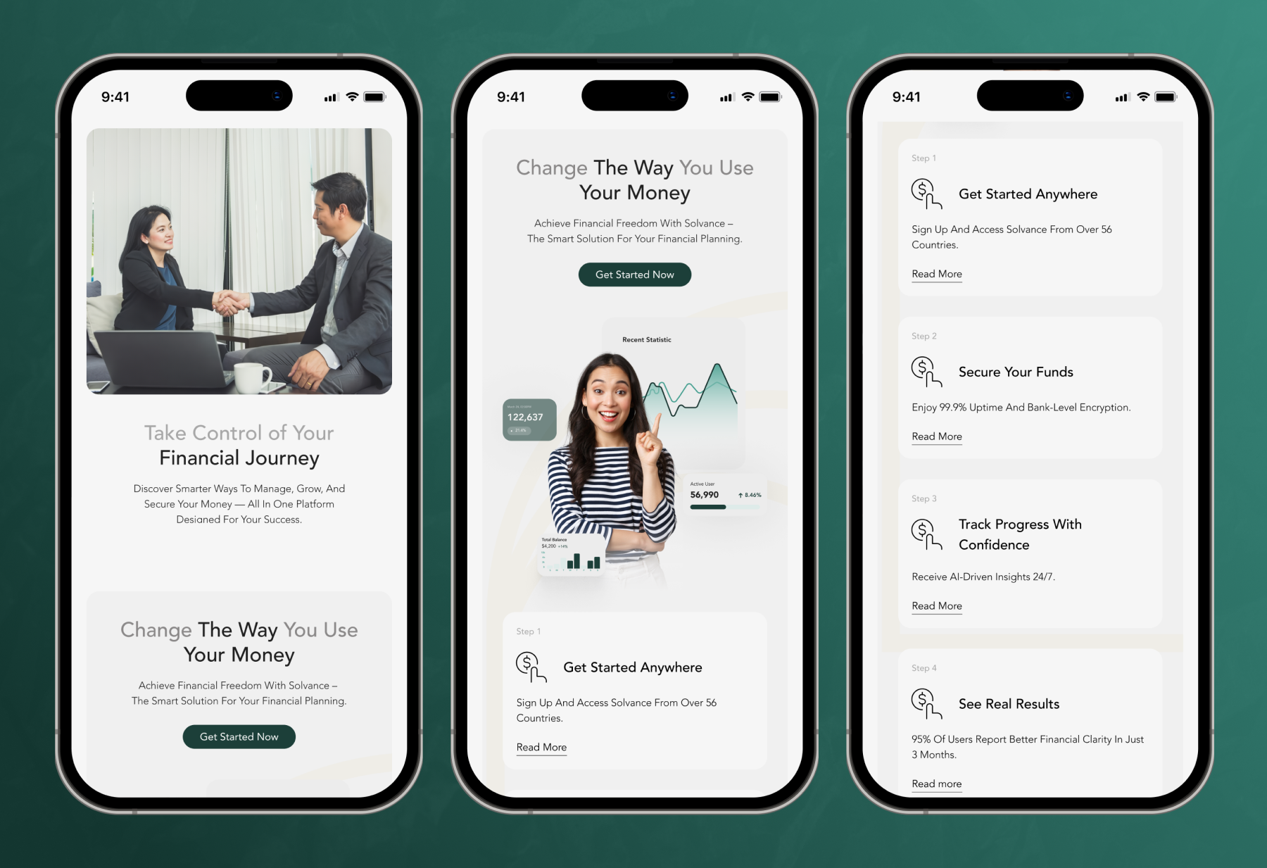 Solvance - Modern AI Finance Website -Responsive Mobile Design by LAIN ...