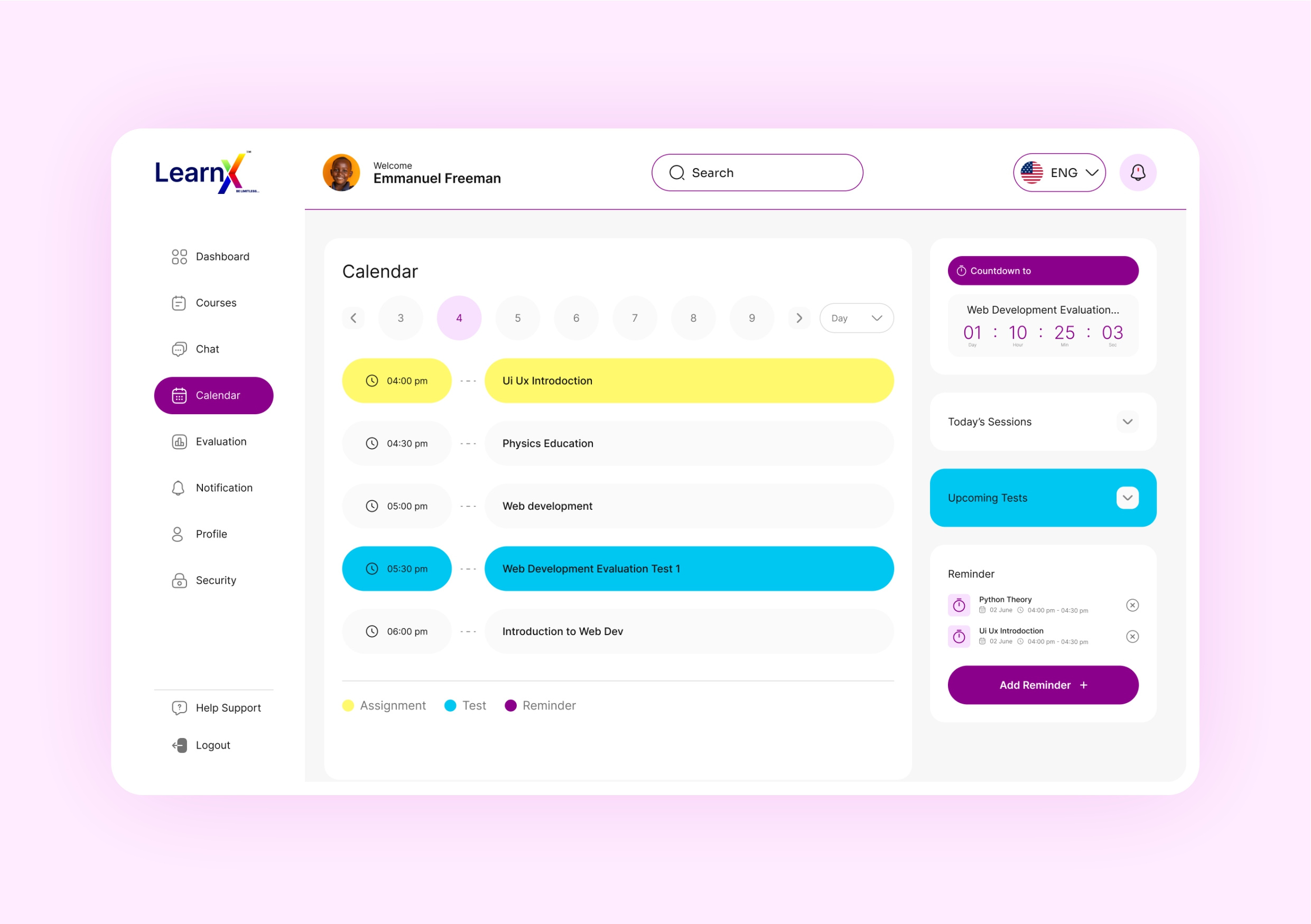 Student Dashboard UI for eLearning Platform by Masud Abdullahi on Dribbble