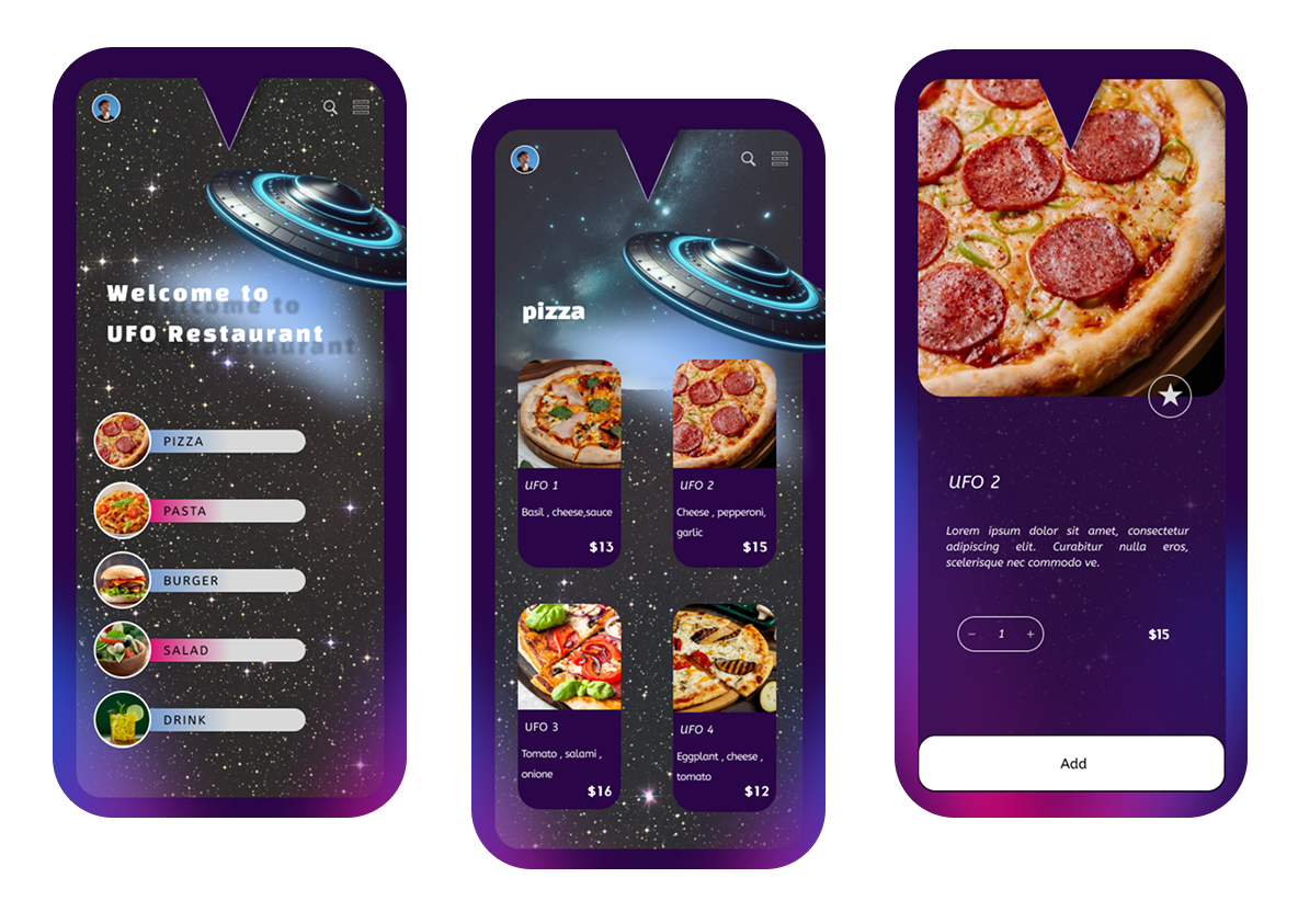 Restaurant Menu (UFO) by Gisele on Dribbble
