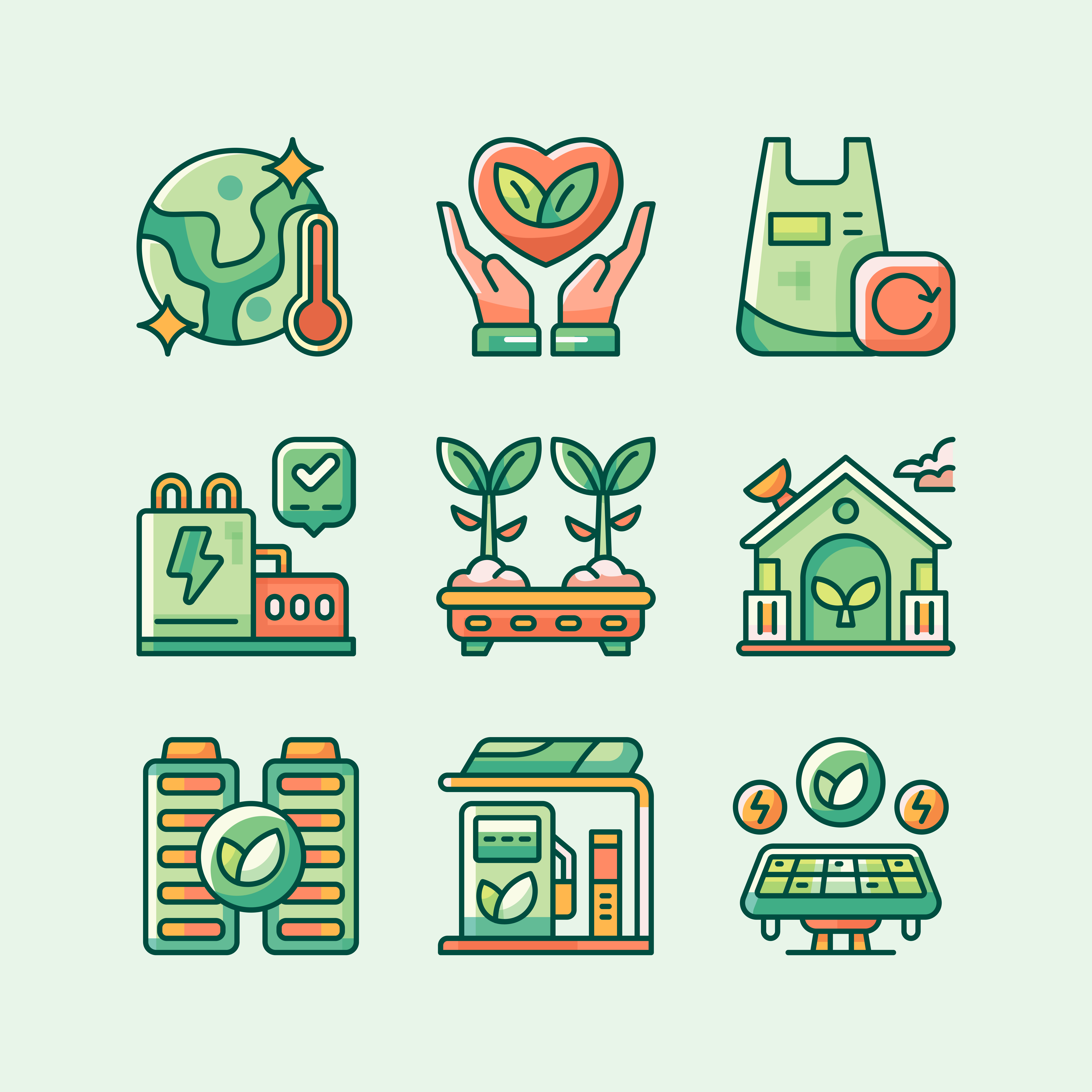 Sustainability Icons by Ramadhany Creative on Dribbble
