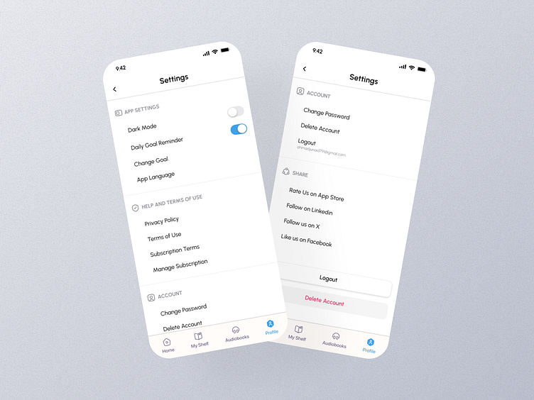 Profile And Setting Mobile App Ui by UI Ants on Dribbble