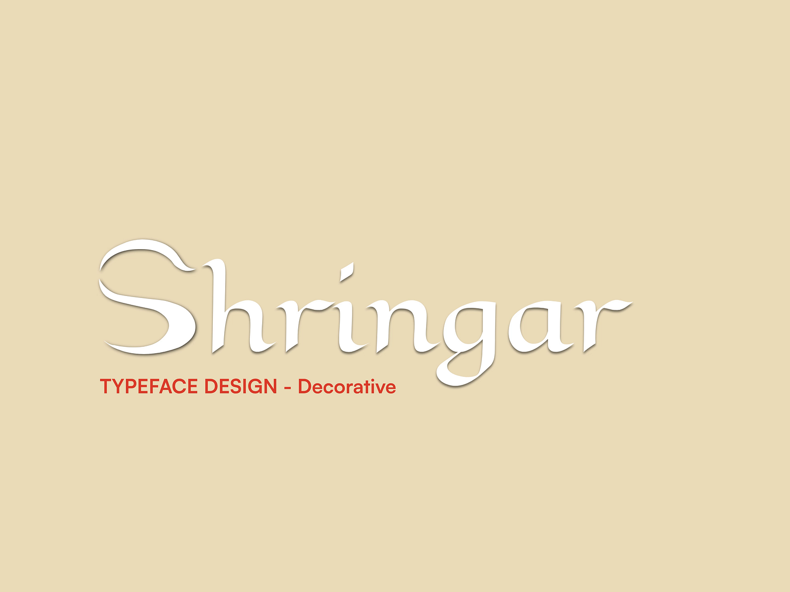 Shringar - Display Typeface Design by Chahat Agrawal on Dribbble