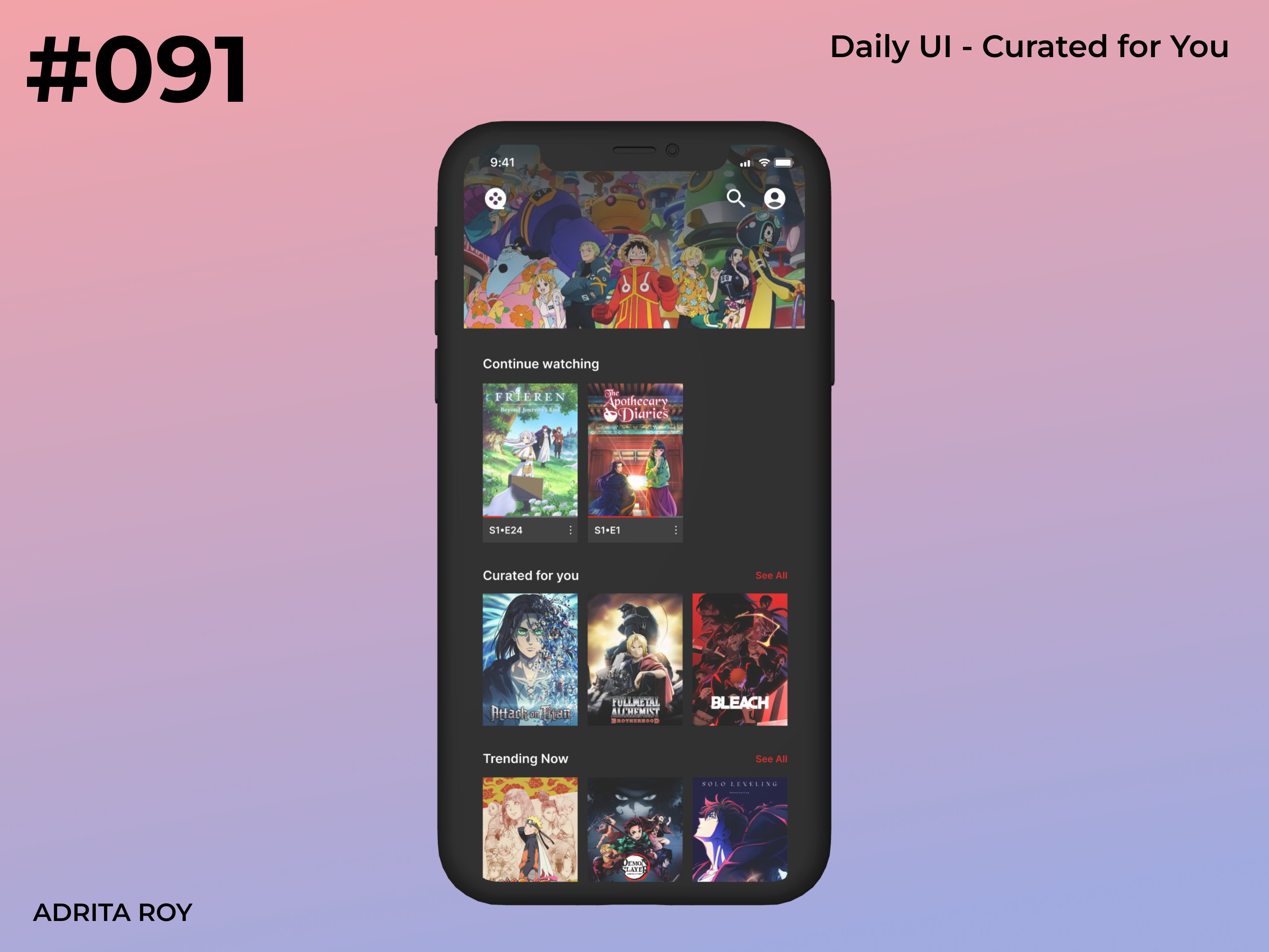 DailyUI 091 - Curated for You by Adrita Roy on Dribbble