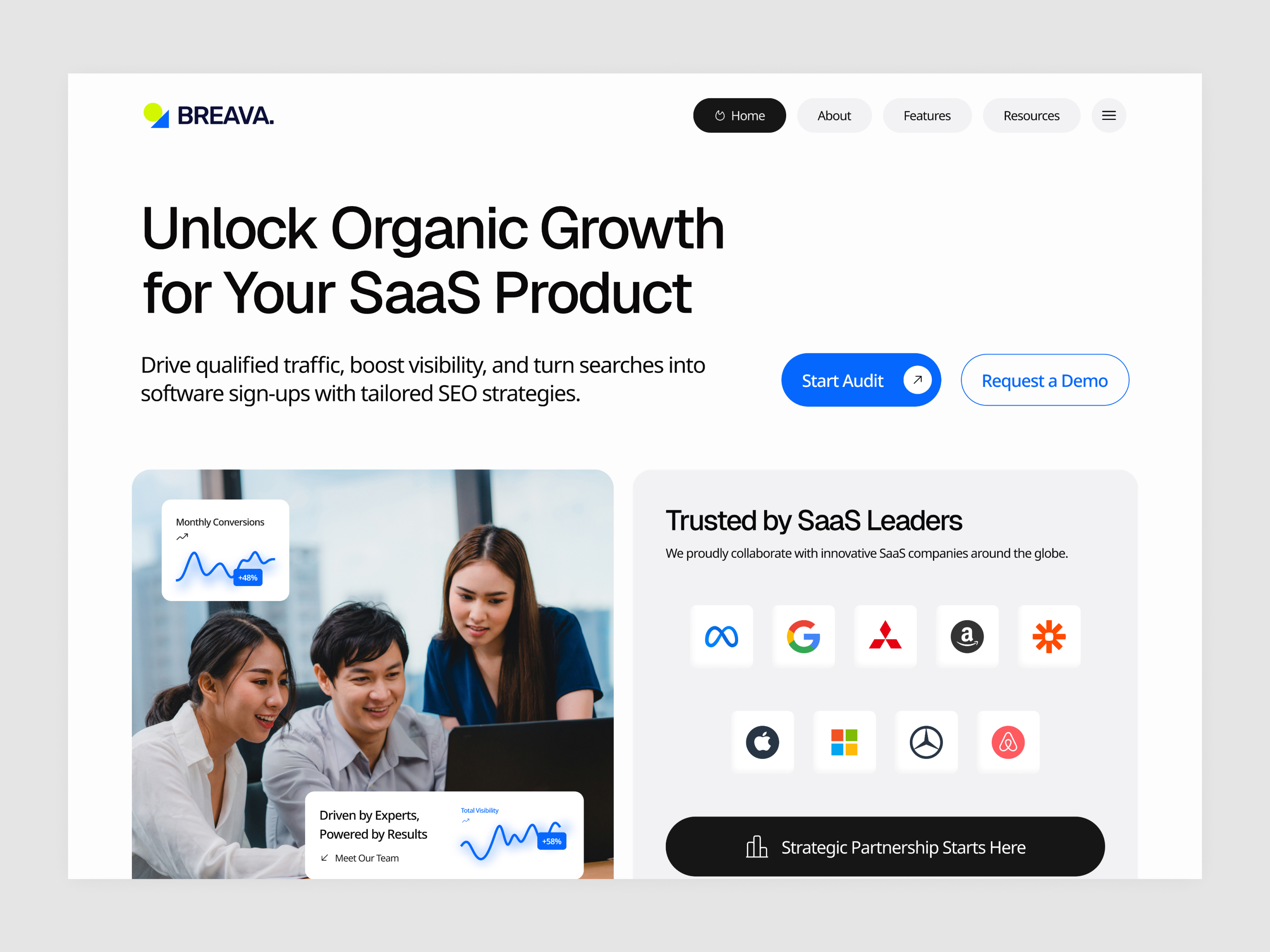 SEO SaaS Management Landing Page by Catalystco Studio on Dribbble