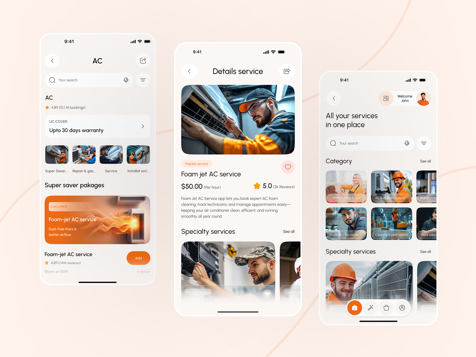 Home Service Mobile App UI/UX by Asif Iqbal on Dribbble