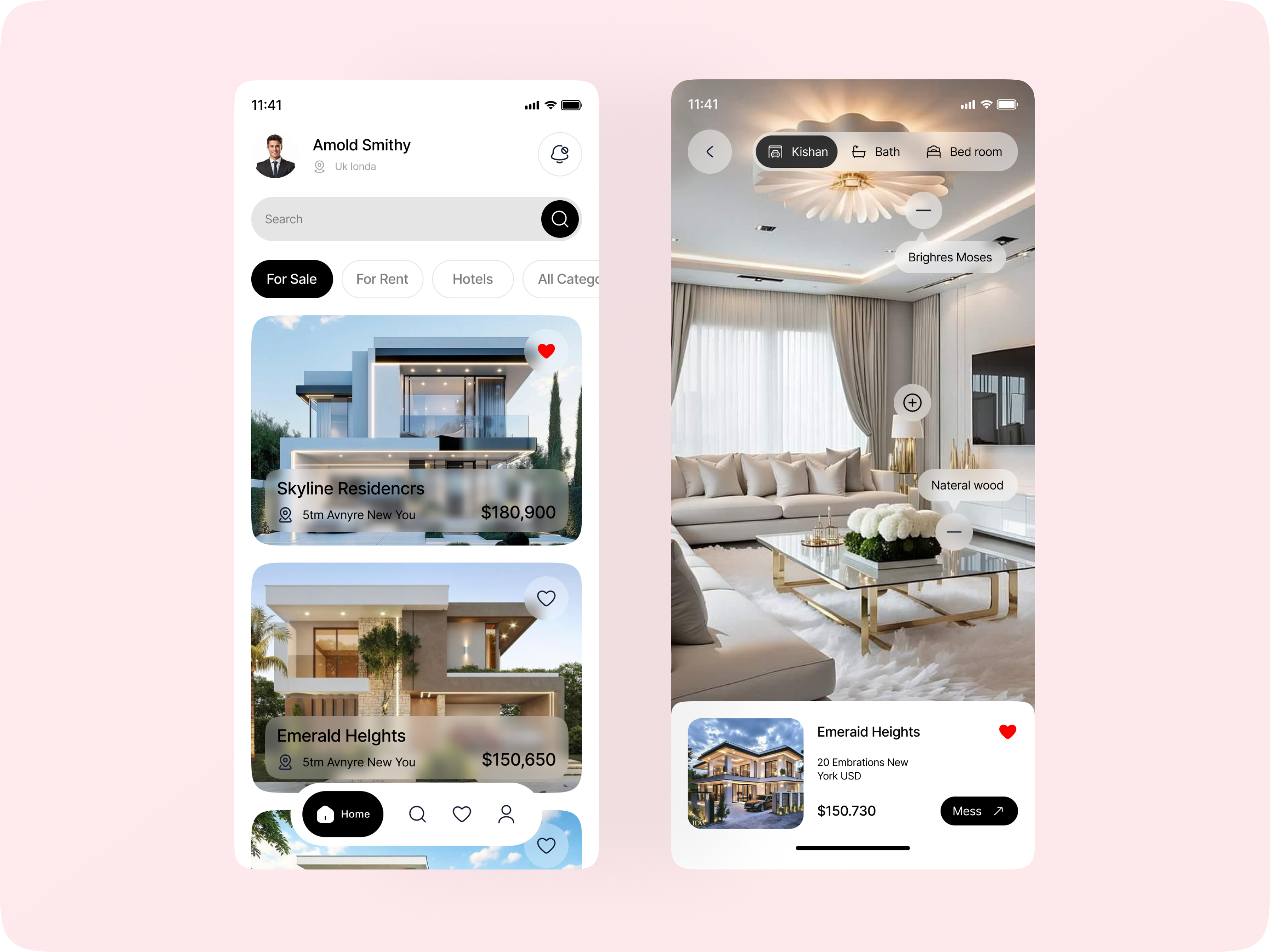 Interior Design - Mobile App Concept by Uzzal mondal on Dribbble