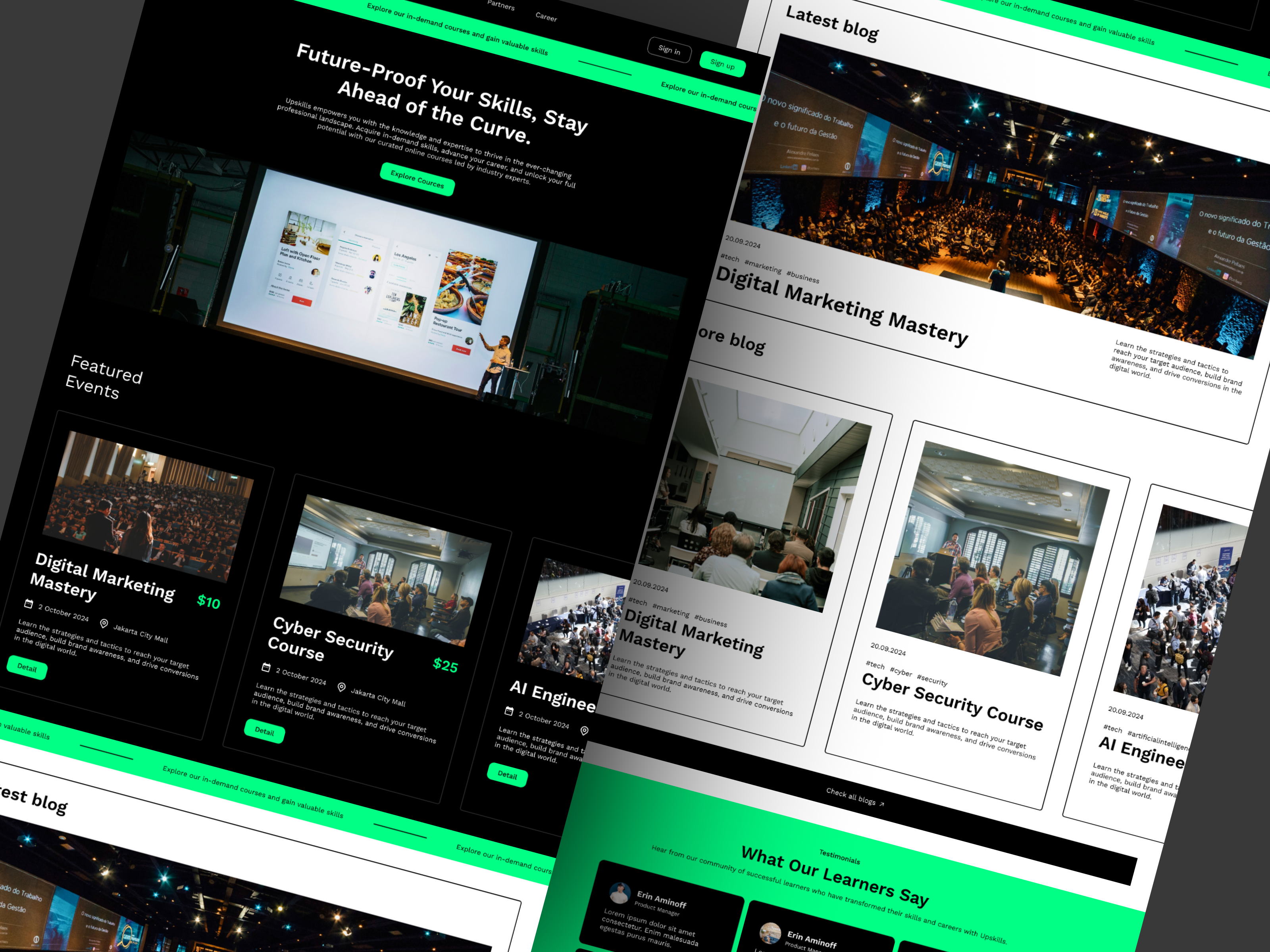 UpSkills – Seminar Website UI Design by Iqbal Zayyan on Dribbble