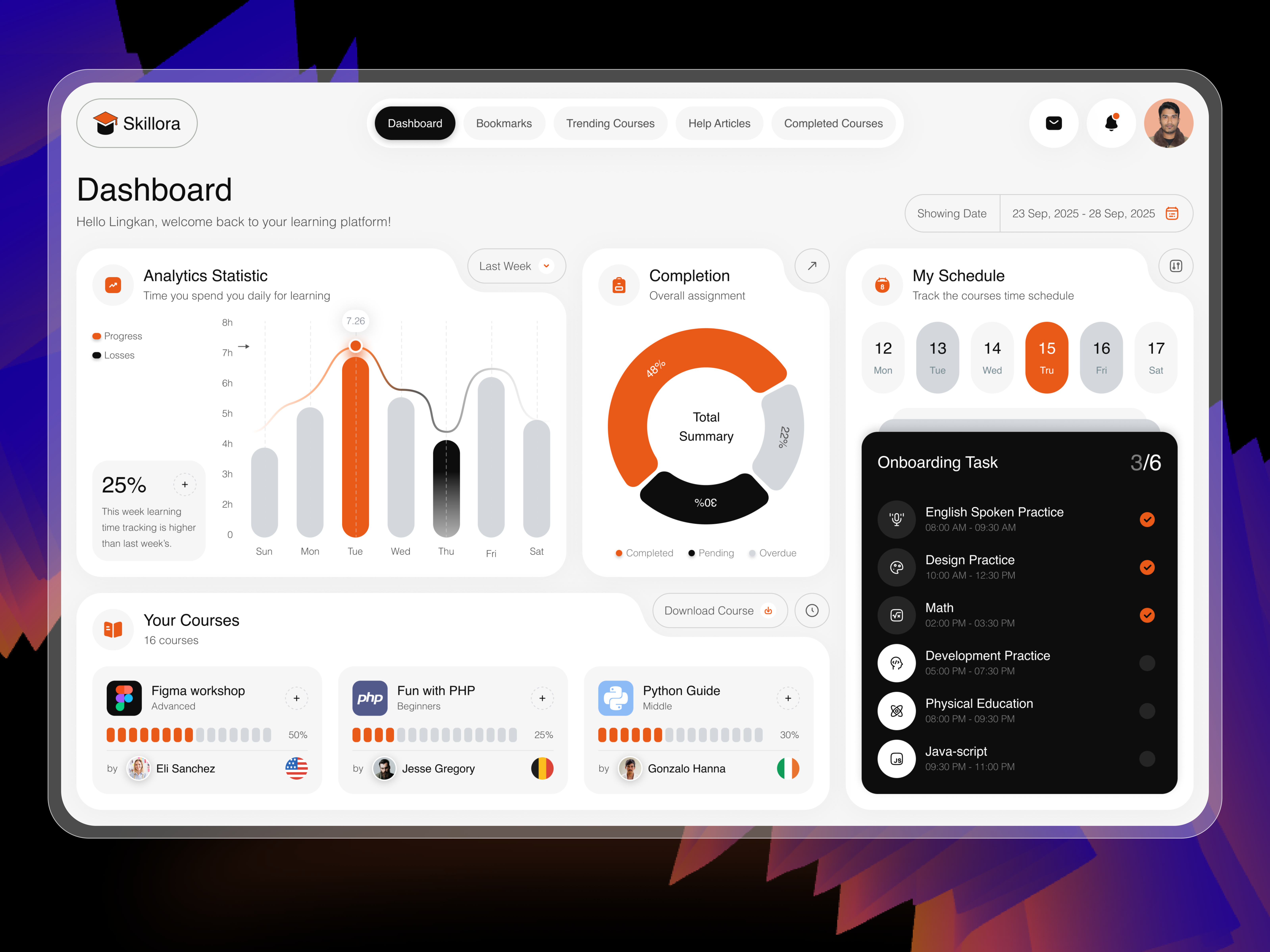 Browse thousands of E Learning Platform Dashboard images for design inspiration | Dribbble