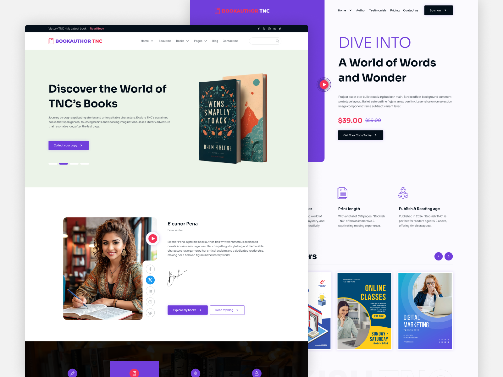 BookAuthor TNC - Blog & Editorial Website Template by Ruhul Amin for ...