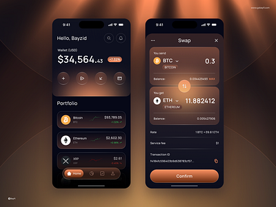 Mobile Wallet UI designs, themes, templates and downloadable graphic ...