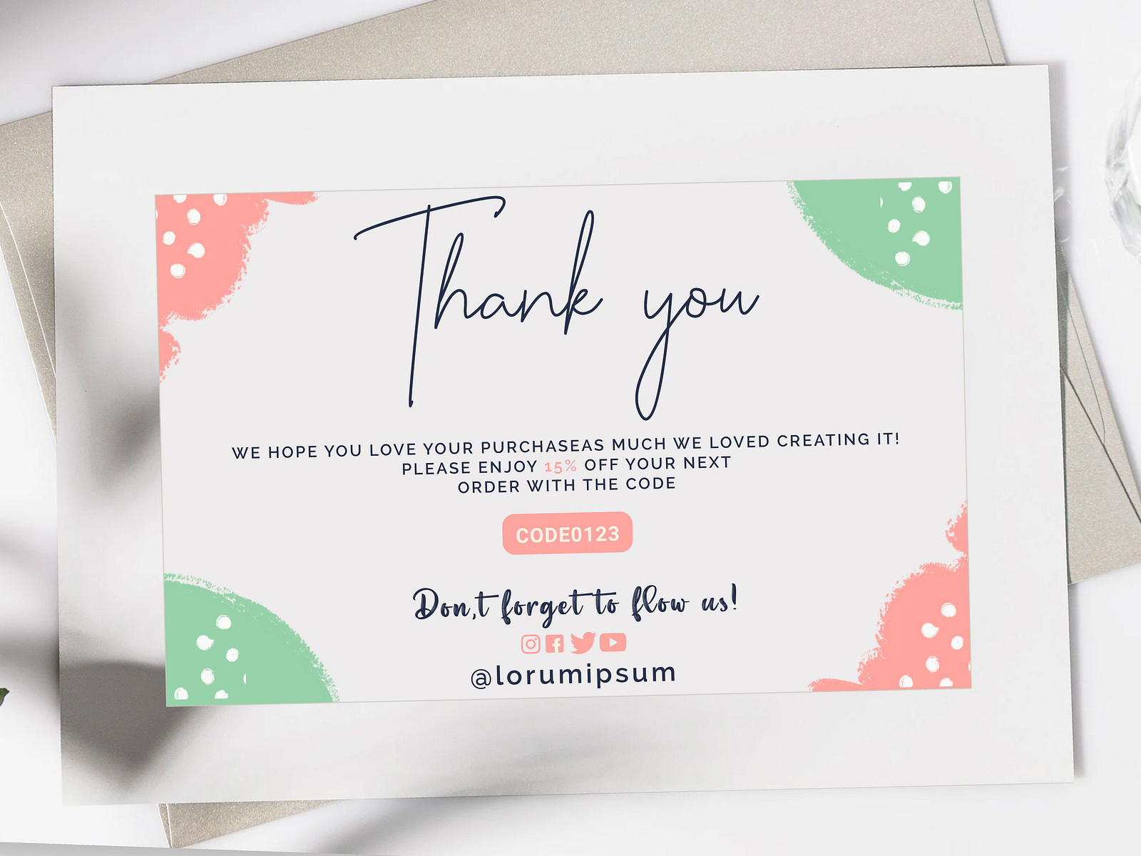 Thank you card | small business card | amazon ebay card by Anwar, logo ...