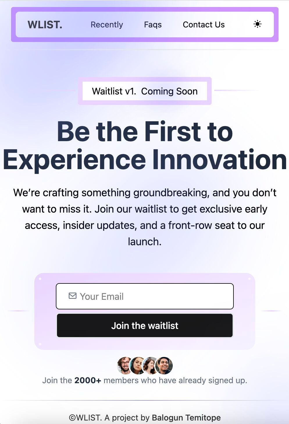 Responsive Waitlist UI with Light/Dark Mode by Tope Balogun on Dribbble