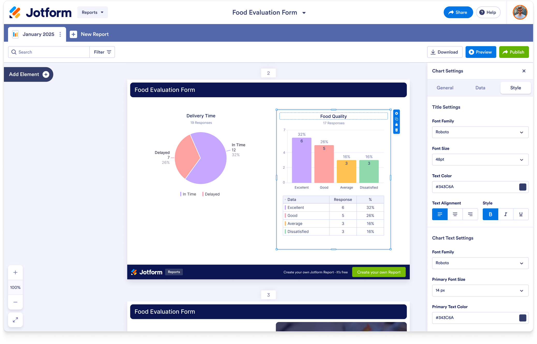 Report Builder – Jotform by Oğulcan Lok on Dribbble