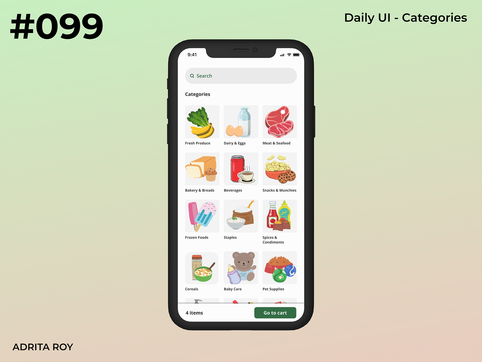 DailyUI 099 - Categories by Adrita Roy on Dribbble