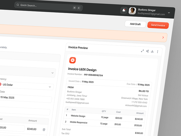 FluxBill.ID – Invoice Generator Dashboard by Nija Design for Nija Works ...