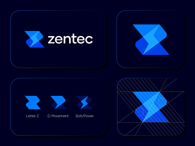 Zentec logo design - Letter Z bolt icon by Artetive Studio on Dribbble