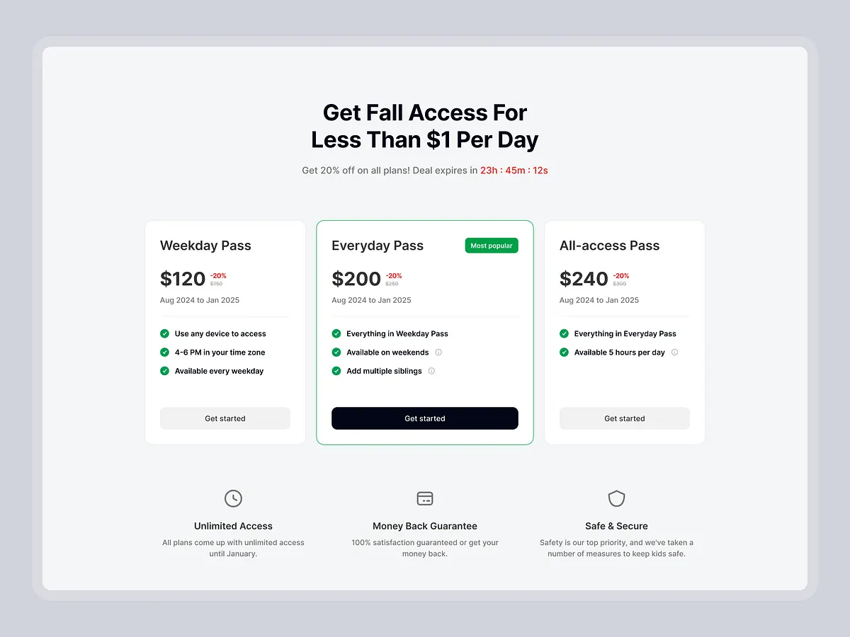 Browse thousands of Subscription Plan UI images for design inspiration ...