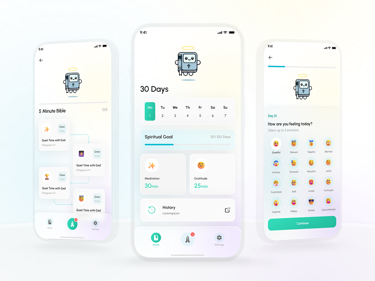 Modern Holy Bible App/ Religious App | UI/UX by Ghurki Design Co. on ...
