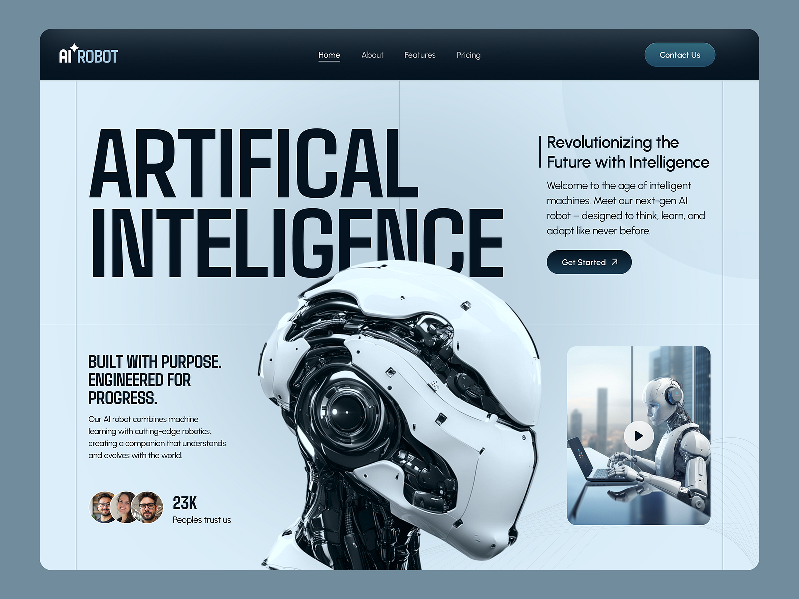 AI Robot - AI Robot Website by NETULR® on Dribbble