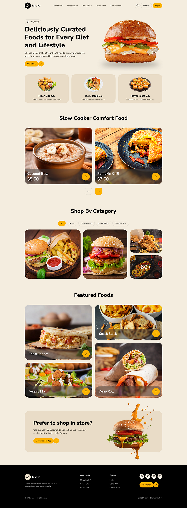 Food Website Design by DevPixel Lab on Dribbble