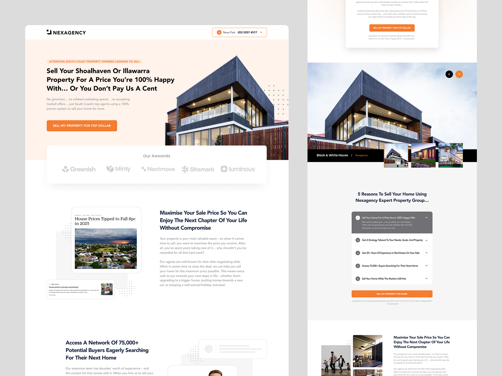 Landing Page: Property by Dendra Maulana on Dribbble