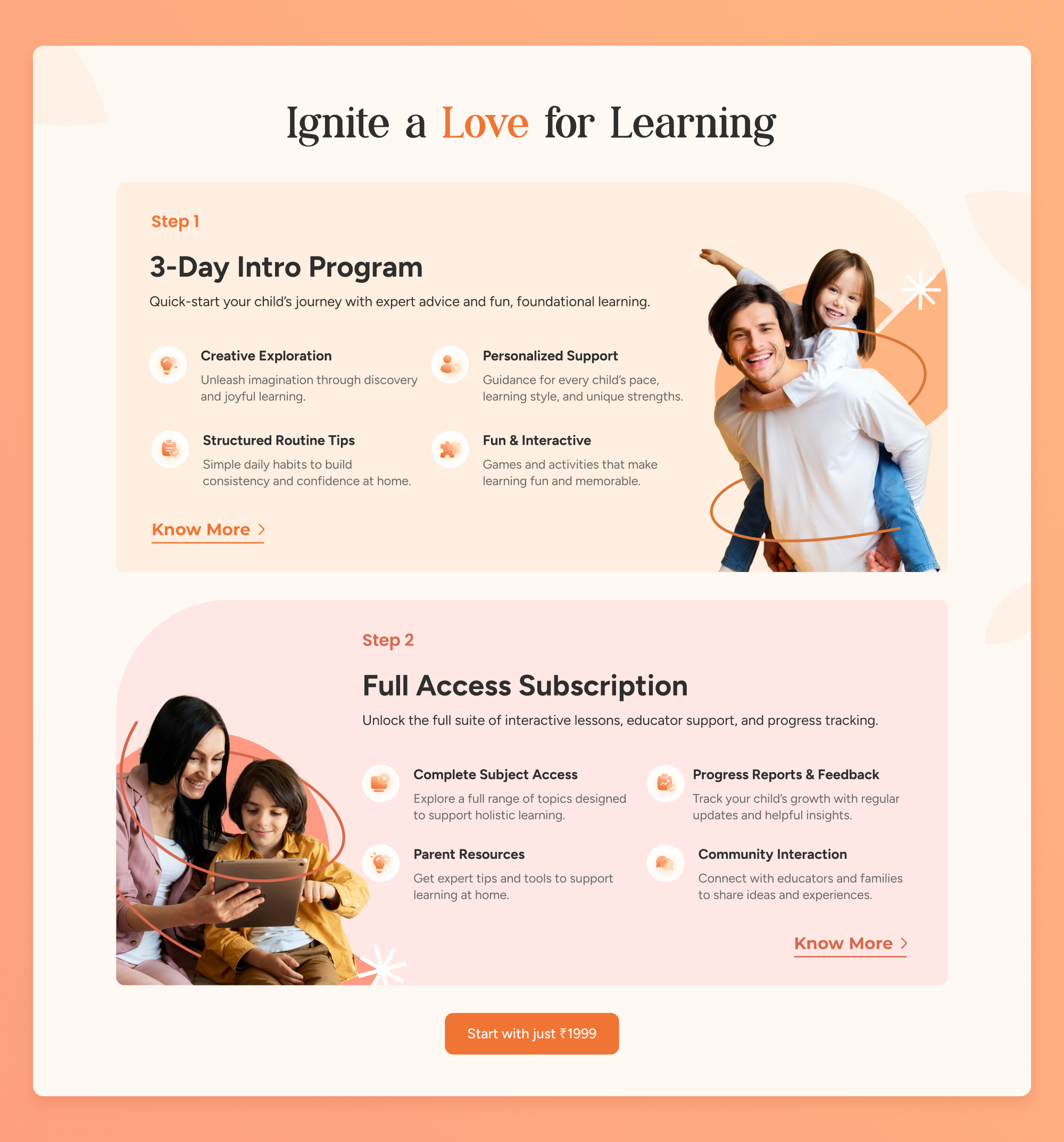 Edutech Landing/Home Page UI - Brightnest by ProAmey for ProCreator ...