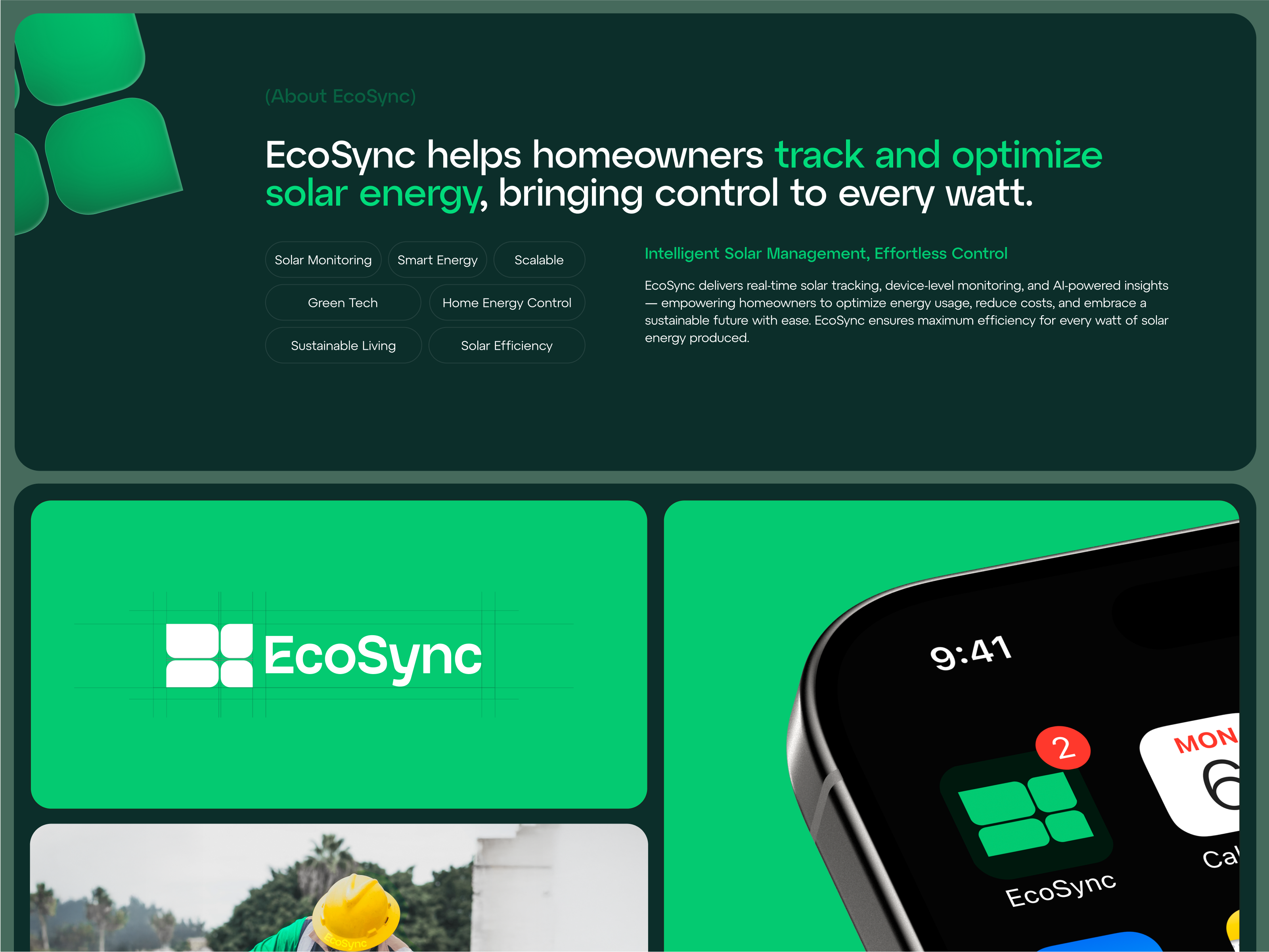EcoSync App UI — Smart Energy Tracking and Solar Control by Vislume Studio on Dribbble