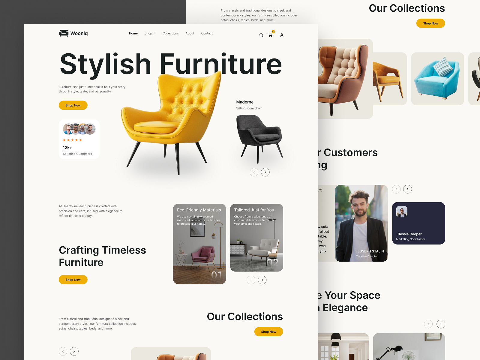 Furniture landing Page UI - Ecommerce Website Design by Md Jonayed Alam on Dribbble