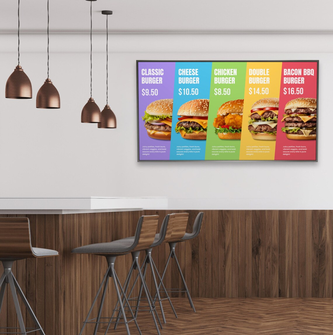 Burger Tv Board Menu By Kumar Vaibhav Tanwar On Dribbble