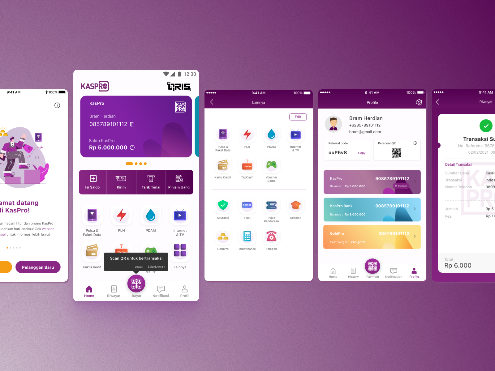 2018 - KasPro Mobile Apps by Niyu Avril on Dribbble