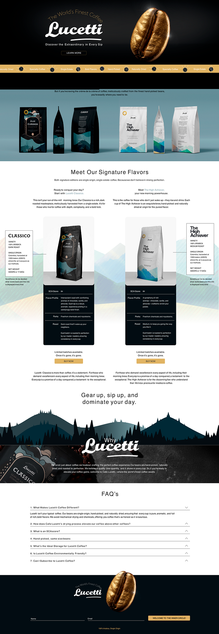 Cafe Lucetti Website Mockup by Giovanni Brees on Dribbble