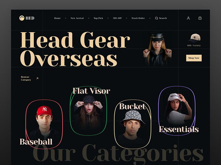 HED Cap Website Design by Rajan Raj on Dribbble