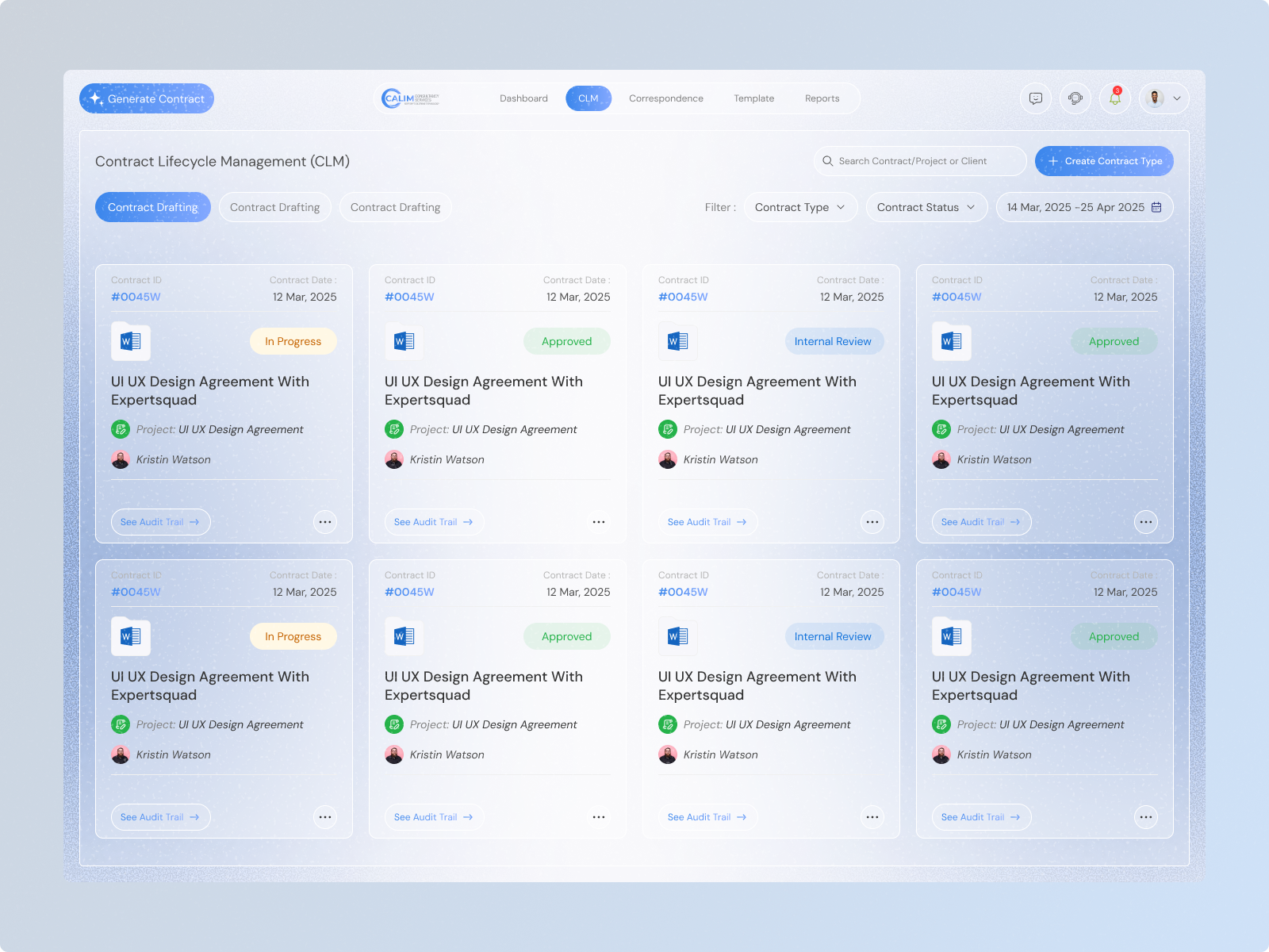 CLS Management Conract Page UI UX Design. by Nazrul Islam Raihan on ...