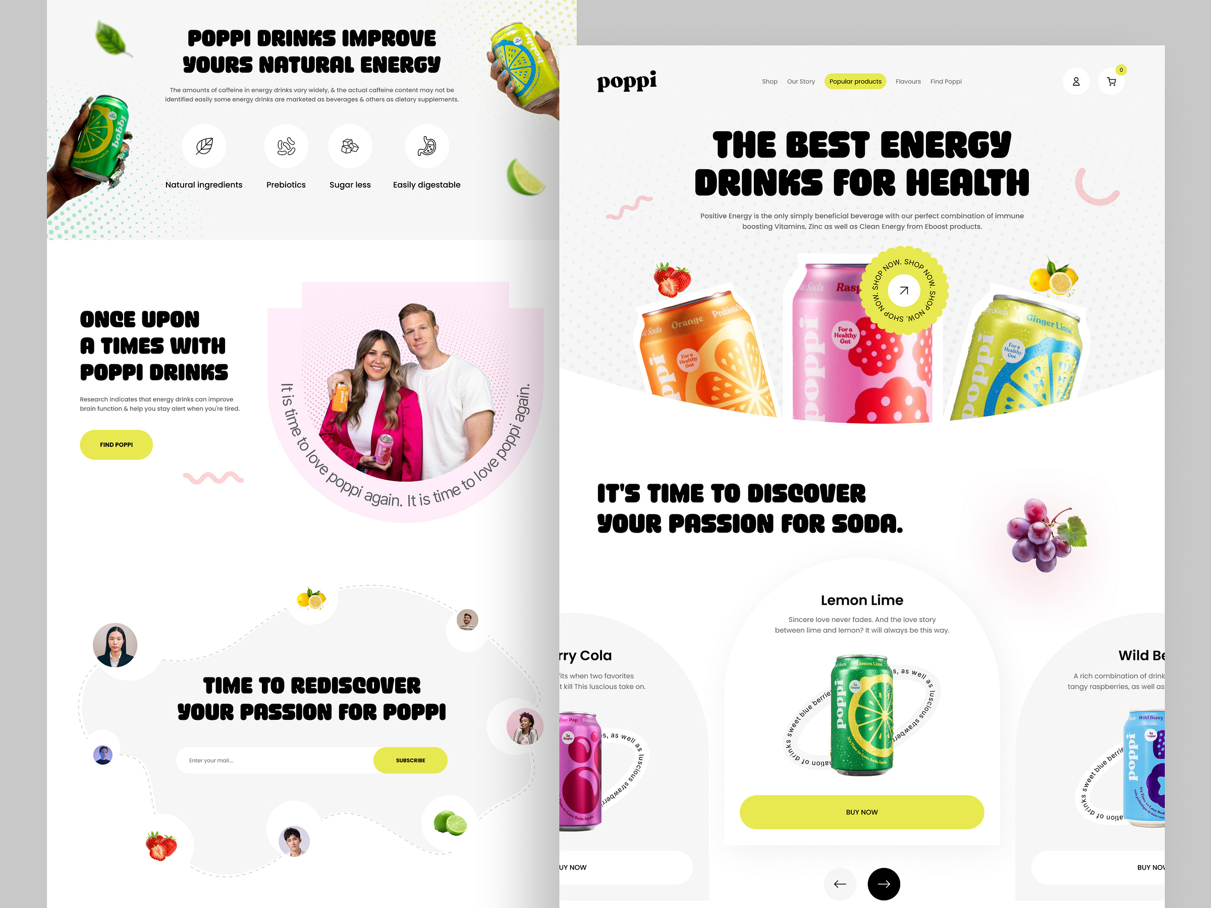 Poppi homepage - web design - landing page by Jabel - UI UX & Web ...