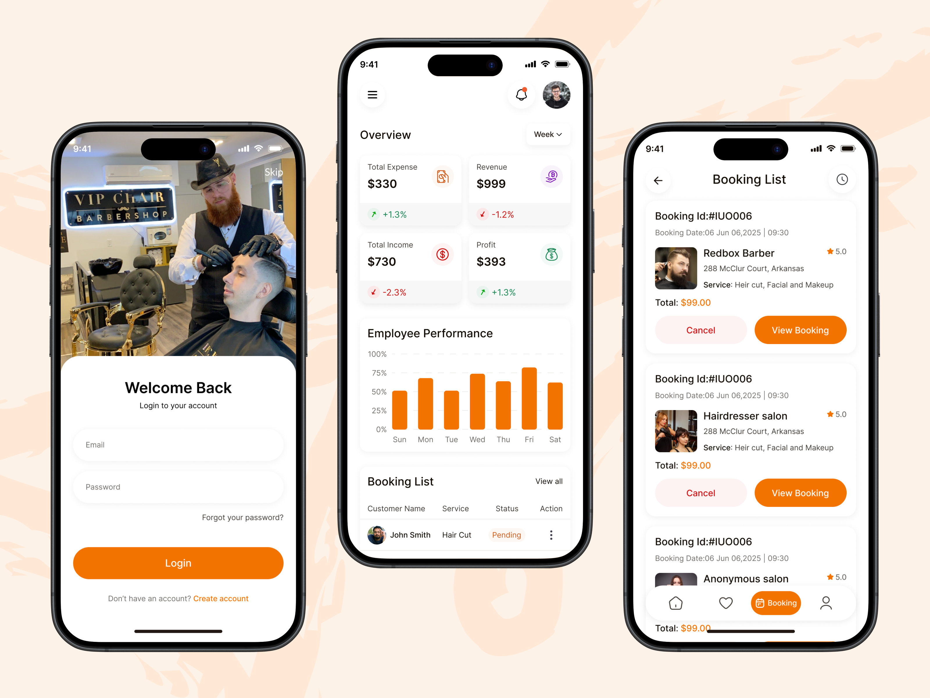Barber Shop Mobile App by Dipta chatterjee on Dribbble