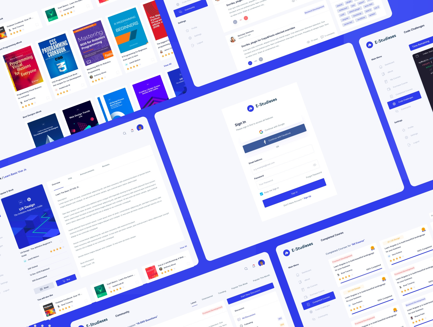 Online Course Dashboard UI Kit by Jonny Studio on Dribbble
