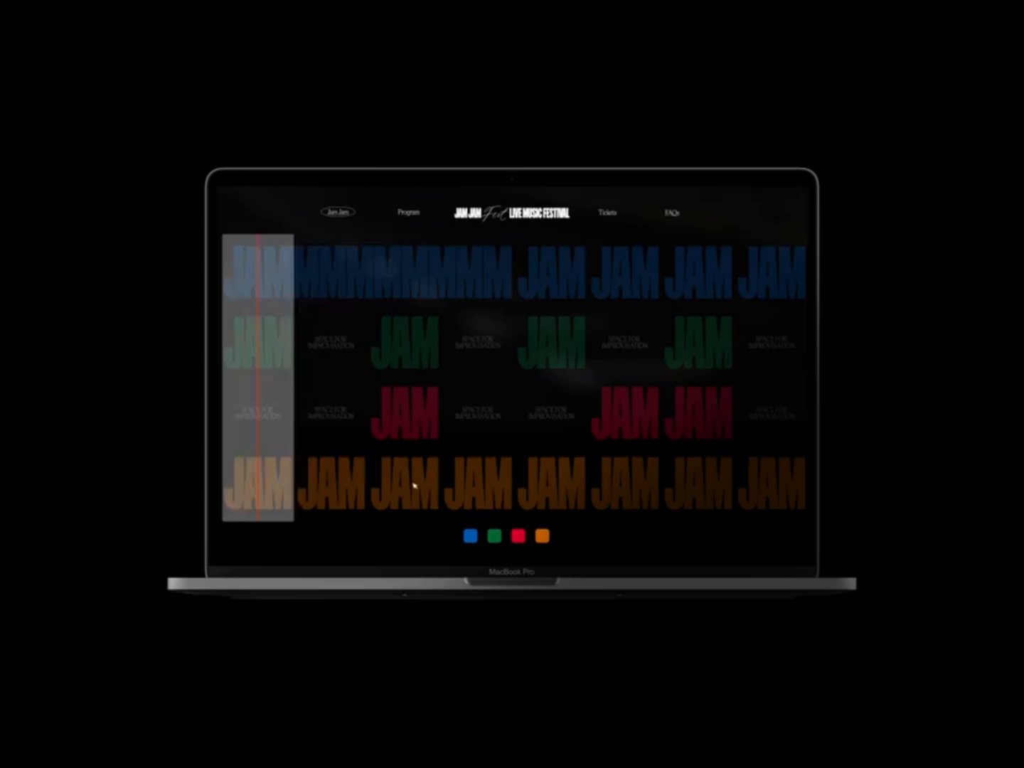 Jam Festival Typographic Interface by Nordic Division on Dribbble