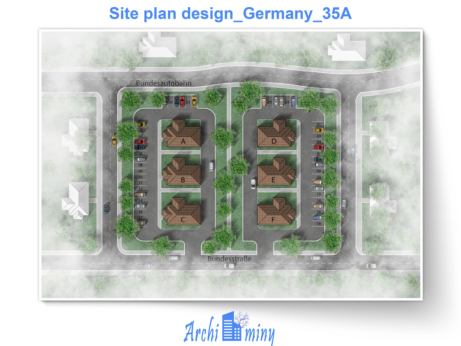 Modern Residential Site Plan in Germany by Archiminy on Dribbble