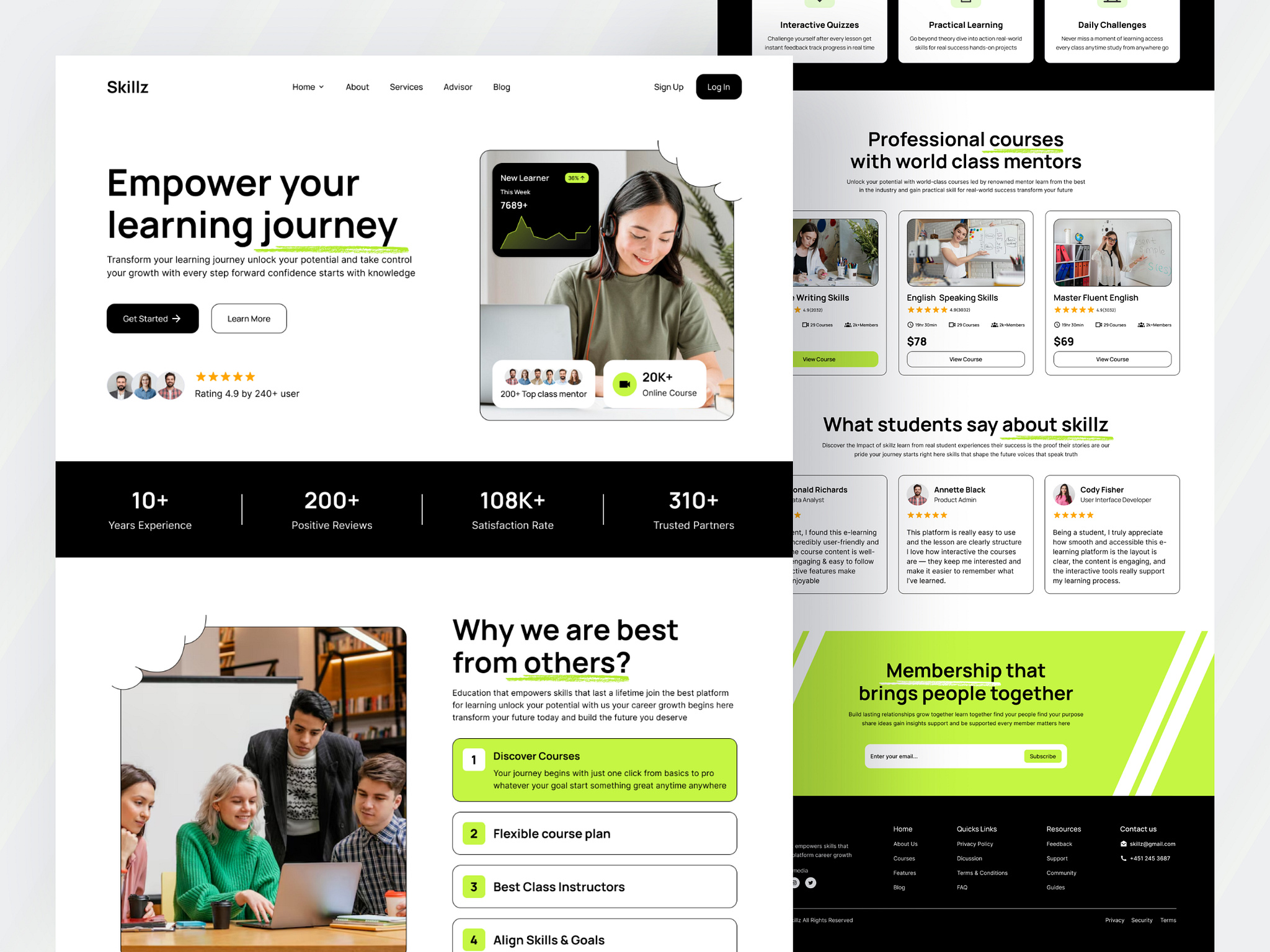 💡Skillz – E-learning Landing Page by Moni Deb on Dribbble