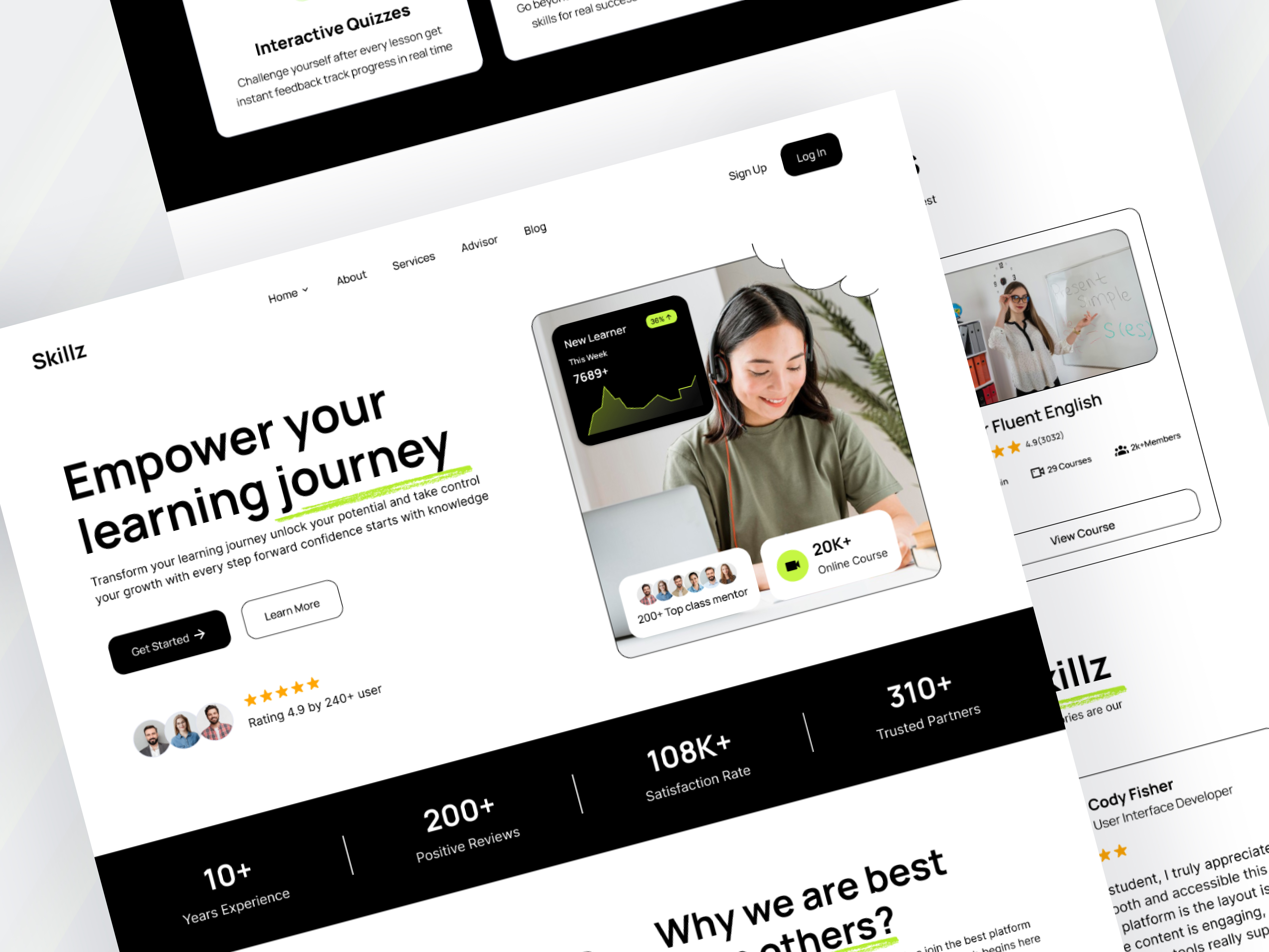 💡Skillz – E-learning Landing Page by Moni Deb on Dribbble