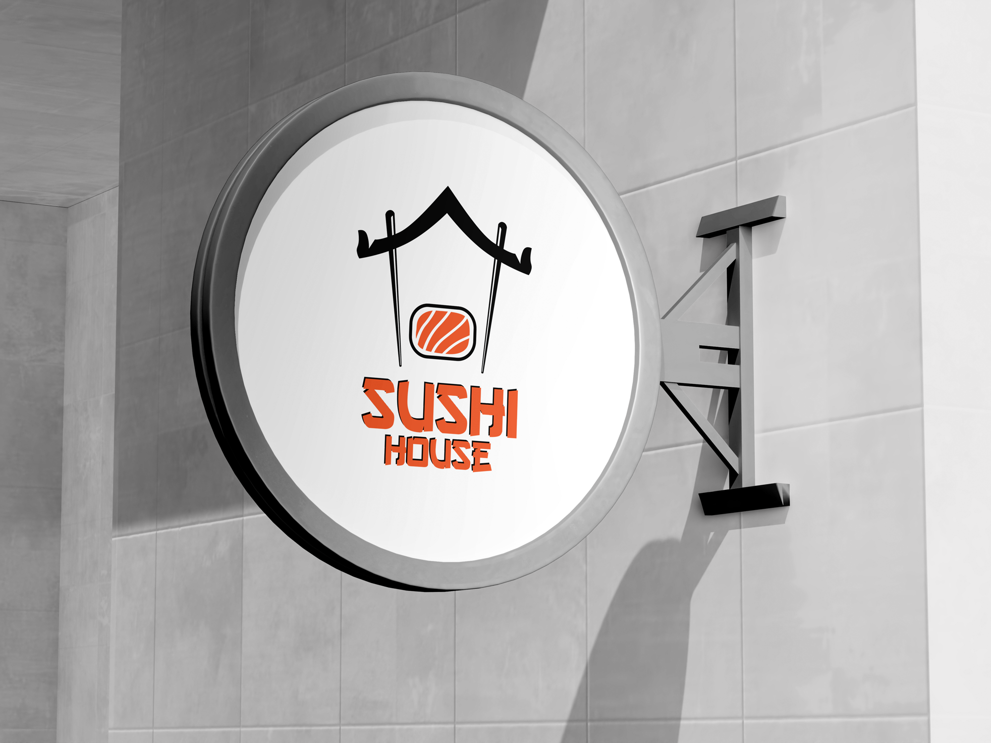 SUSHI HOUSE - FOOD LOGO by Chandranath Babu on Dribbble
