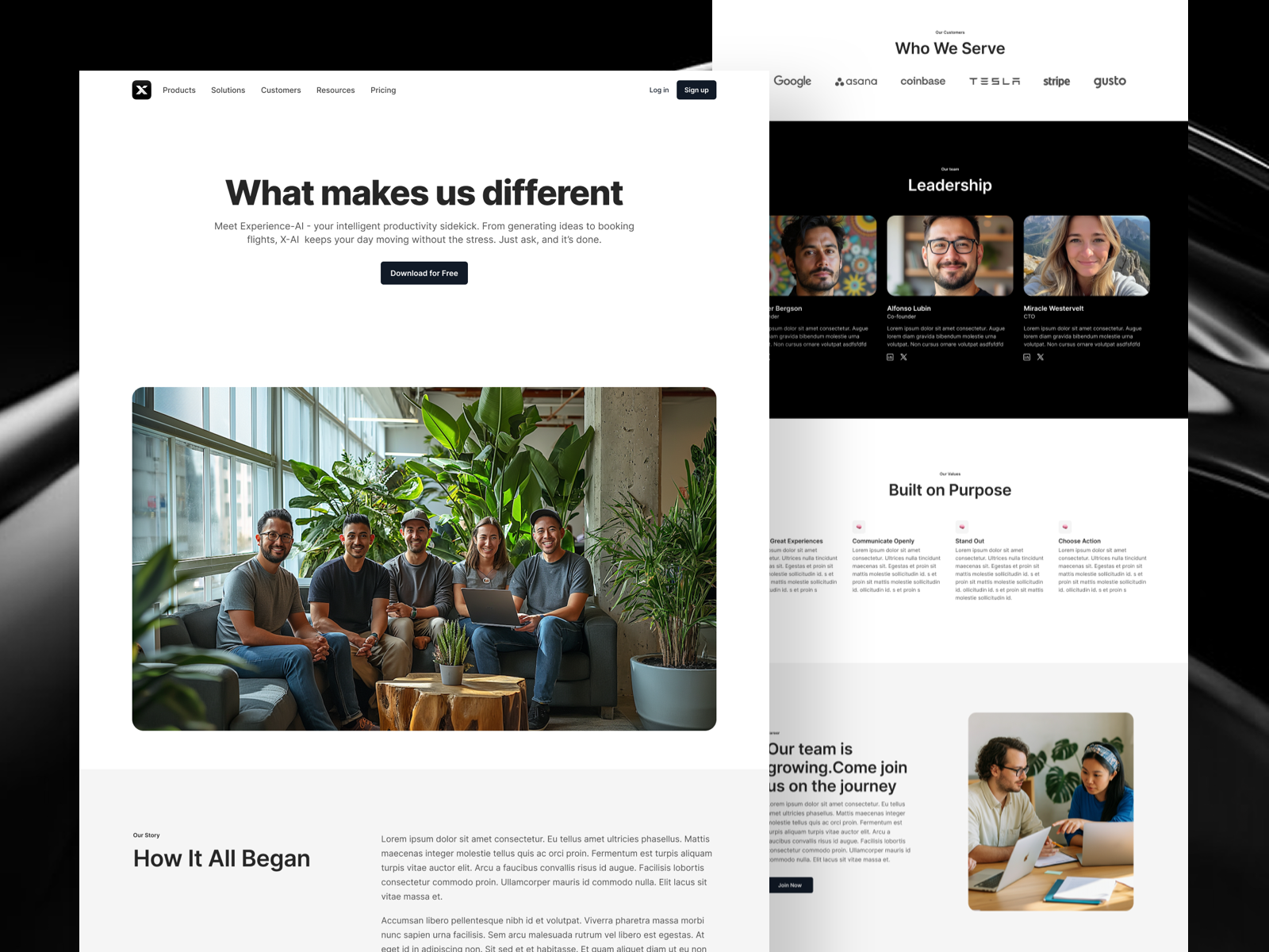Xperience - About us by Inara Studio on Dribbble